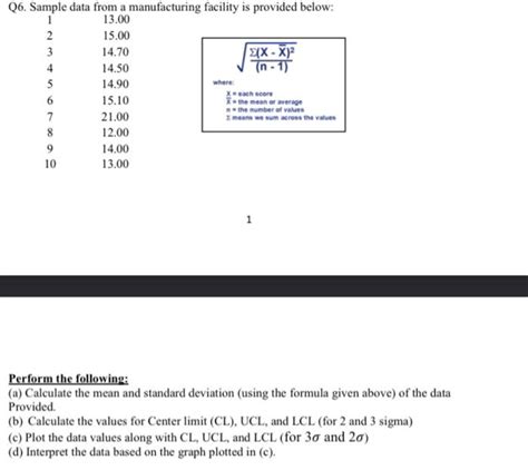 Solved Perform The Following A Calculate The Mean And Chegg