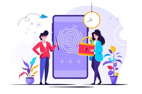 Premium Vector Finger Authentication Fingerprint Screening Security