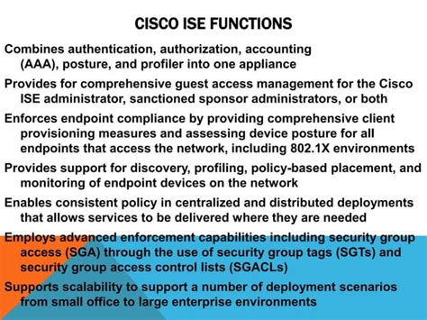 Cisco Identity Services Engine Ise Pptx Operating Systems