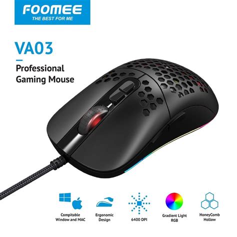 Jual C Foomee Va03 Professional Wired Gaming Mouse With Rgb Light
