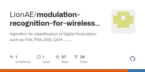 Github Lionaemodulation Recognition For Wireless Signals Algorithm