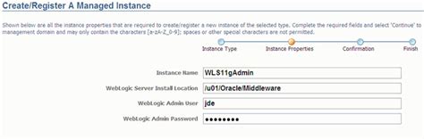 Register An Oracle Weblogic Server 11g