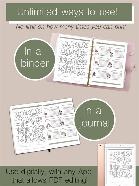 Hand Drawn Habit Tracker Printable Bundle A5 Journal Inserts 17 Pdf