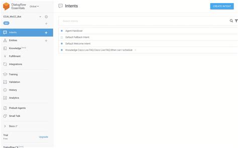 Lab 3 4 Dialogflow Advanced Features Webex Contact Center Lab