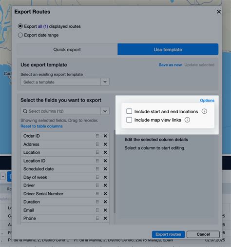 Create And Manage Custom Export Templates Optimoroute Help Center