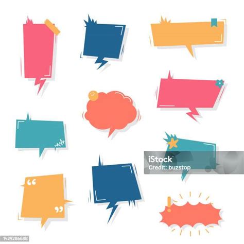손 그리기 프레임 테두리 빈 음성 버블 풍선의 컬렉션 세트 생각 말하기 이야기 텍스트 상자 배너 문자에 대한 스톡 벡터 아트 및 기타 이미지 Istock