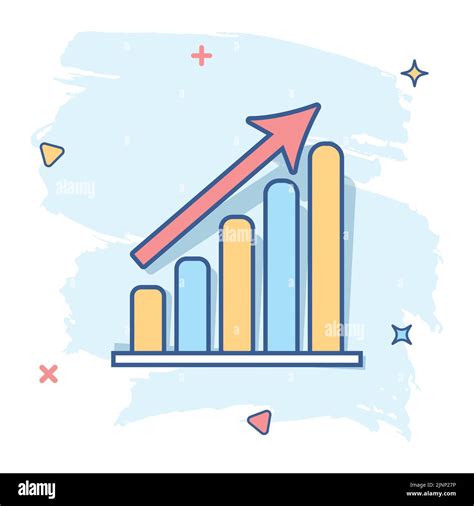 Vector Cartoon Business Graph Icon In Comic Style Chart Sign Illustration Pictogram Diagram