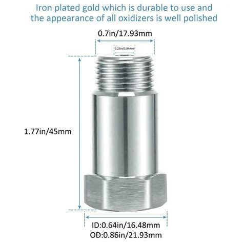 10pcs O2 Oxygen Sensor Spacer Adapter Test Pipe Extension Extender