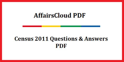 census 2011 questions and answers pdf