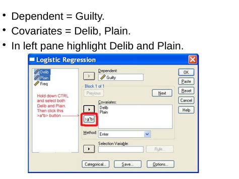Binary Logistic Regression With SPSS East Carolina University