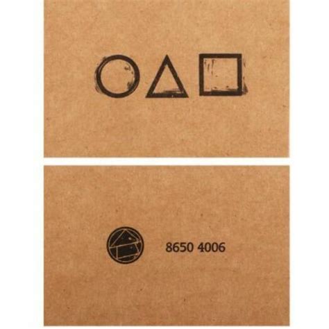 Визитка из фильма Игра в кальмара 10 штук Канцелярские товары в Москве купить по цене 1016