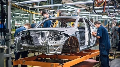 Premium Ai Image Generative Ai Assembly Line Workers