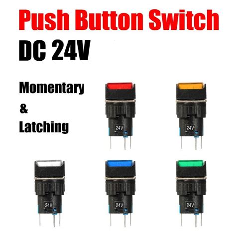 Mm Momentary Push Button Square Head A VAC LED Illuminated Push Button Switch At