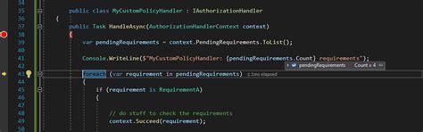 Core Custom Authorization Policy With Multiple Requirements Not Working When Applied