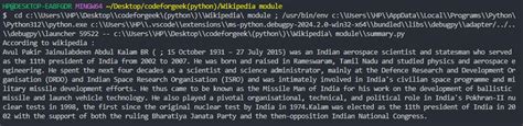 Wikipedia Module In Python An In Depth Guide Codeforgeek