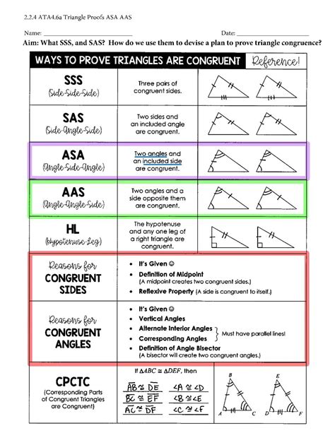 Simply Explained Easy Triangle Congruence With Sss Sas Asa And Aas Geometry Knowunity