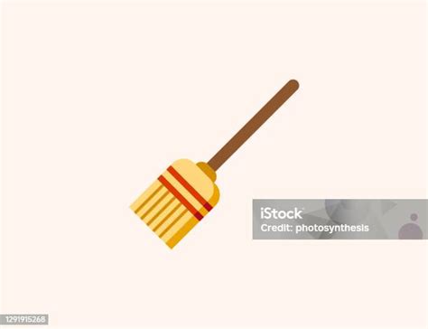 빗자루 벡터 아이콘입니다 격리 된 청소 빗자루 플랫 컬러 일러스트 기호 벡터 빗자루에 대한 스톡 벡터 아트 및 기타 이미지 빗자루 이모티콘 청소하기 Istock