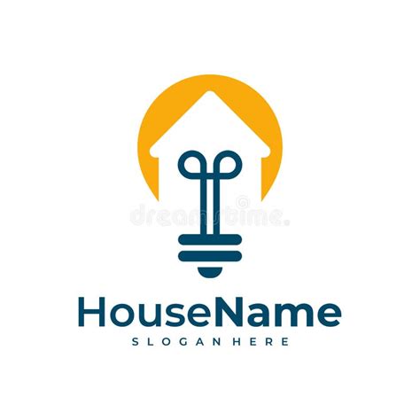 Idea Bulb Lamp Home Logo Template Design Vector Emblem Design Concept Creative Symbol Icon