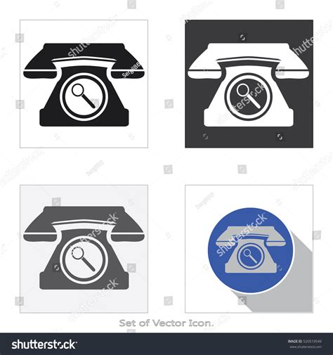 Phone Icon Set Flat Style Vector Stock Vector Royalty Free Shutterstock
