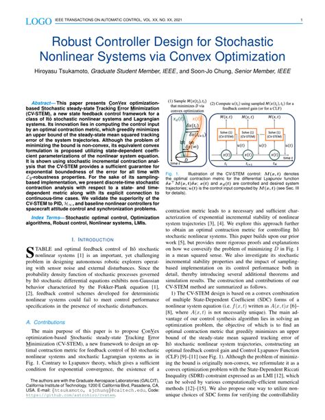 PDF Robust Controller Design For Stochastic Nonlinear Systems Via