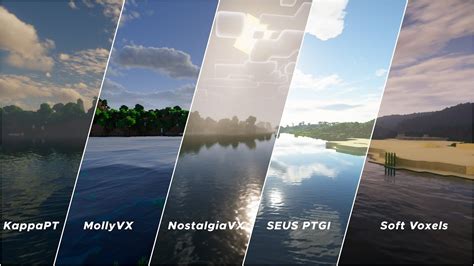 Minecraft Best 5 Ray Tracing Shaders Comparison Youtube
