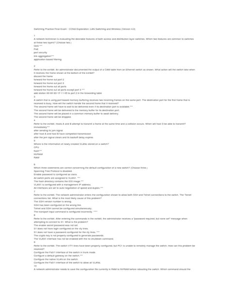 Ccna Pdf Network Switch Router Computing
