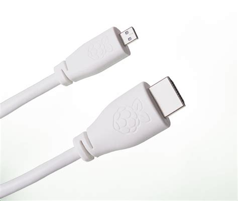 Official Raspberry Pi Micro Hdmi Cable 1m White • Raspberrypi Dk