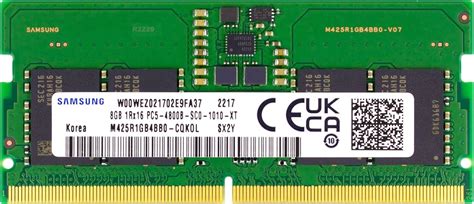 Samsung 8gb Ddr5 Sodimm 1rx16 Pc5 38400 Laptop Memory Module 4800mhz