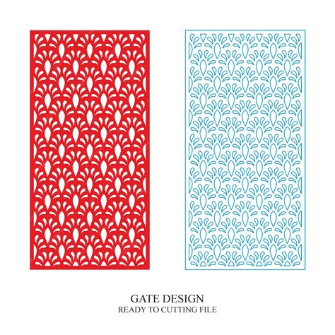 Cnc Jali 도어 레이저 절단 디자인 패턴 벡터 프리미엄 벡터