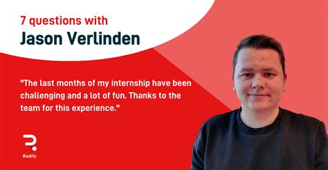 7 Questions With Jason Verlinden Intern At Redify Integration Designers Enabling Digital