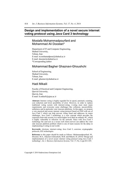 Pdf Design And Implementation Of A Novel Secure Internet Voting