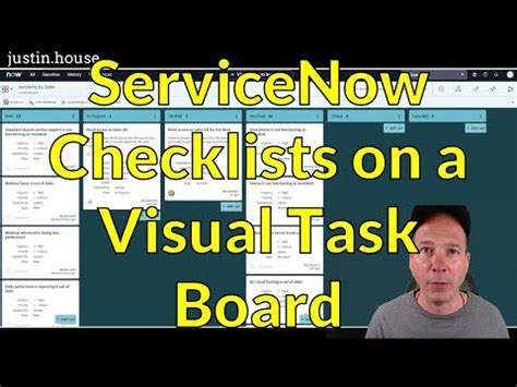 ServiceNow Checklists On A Visual Task Board YouTube