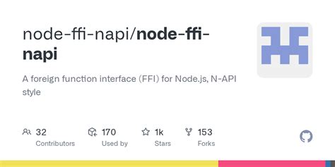 github node ffi napi node ffi napi a foreign function interface ffi