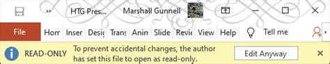Как в Powerpoint запретить редактирование презентации