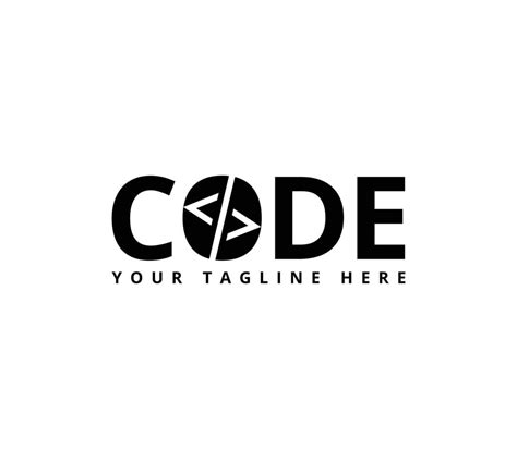 Digital Code Text Based Logo Design For A Coding Programmer Web Developer And Html Coding