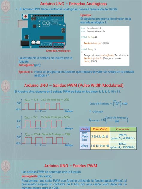 Arduino Uno Entrada Analógica Salida Pwm Pdf Arduino Ingenieria Eléctrica