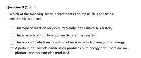 Solved Question 3 1 Point Which Of The Following Are True