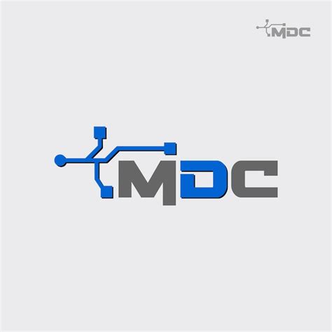mdc 로고 디자인 마켓 데이터 센터 로고 프리미엄 벡터