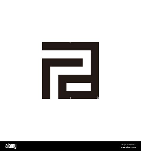 Letter R P And A Square Geometric Simple Symbol Logo Vector Stock