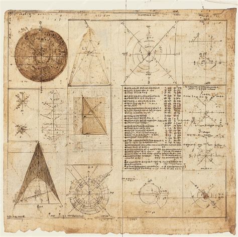 An Image Of An Ancient Mathematical Text With Handwritten Formulas And