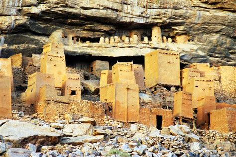 Close Up Of Dogon And Tellem Houses Stock Image Image Of Dwelling