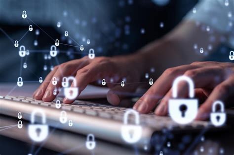 Premium Photo A Programmer Is Typing A Code On A Keyboard To Protect