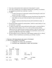 Biostats Data Assignment 1 Pdf 1 How Many Observational Units Cases Are In This Dataset 1