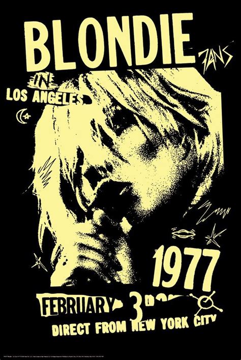 Blondie La Tour 1977 Punk Poster Vintage Concert Posters Rock Band Posters