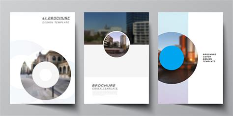 브로셔 전단지 레이아웃 소책자 커버 디자인 책 디자인 브로셔 커버용 A4 커버 모형 템플릿의 벡터 레이아웃 라운드 It 기술에 대한 원 배경 템플릿 최소한의 스타일 A4