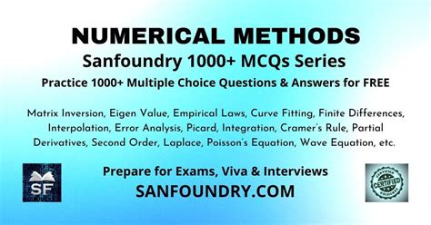 numerical methods questions and answers sanfoundry