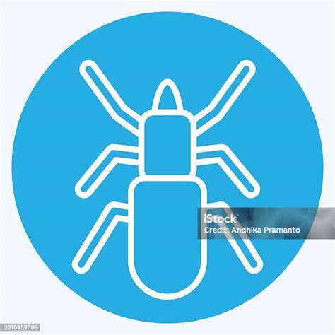 아이콘 맬웨어 곤충 기호와 관련이 있습니다 파란 눈 스타일 디자인 편집 가능 고체에 대한 스톡 벡터 아트 및 기타 이미지 고체 곤충 과학 Istock