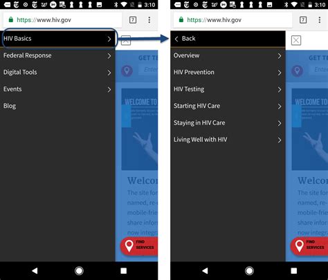 Mobile Subnavigation Nng