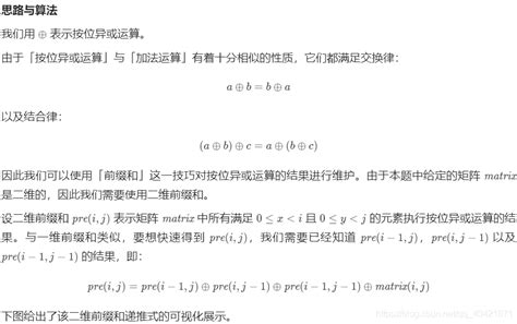 Leetcode 前缀值 1738 找出第 K 大的异或坐标值前缀第 K 大 Csdn博客
