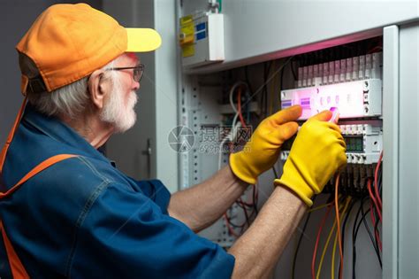 电工在电机箱工作高清图片下载 正版图片600360846 摄图网